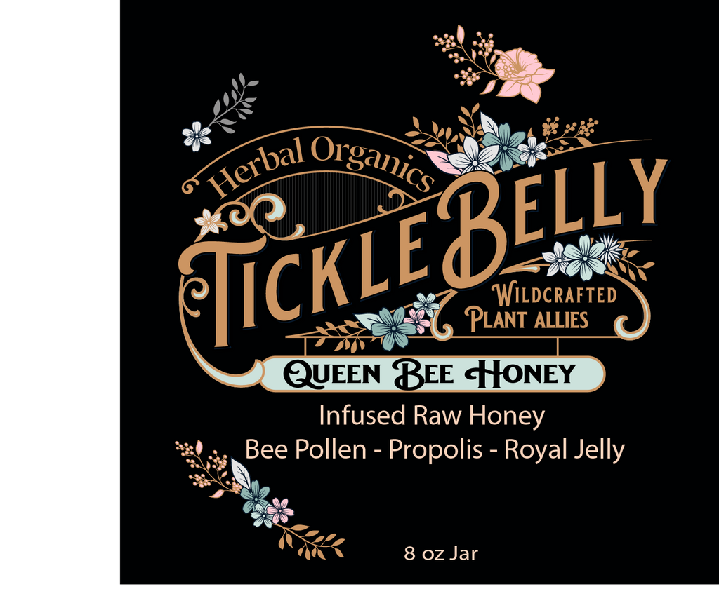 Queen Bee Raw Infused Honey – Ticklebelly Herbal Organics, LLC